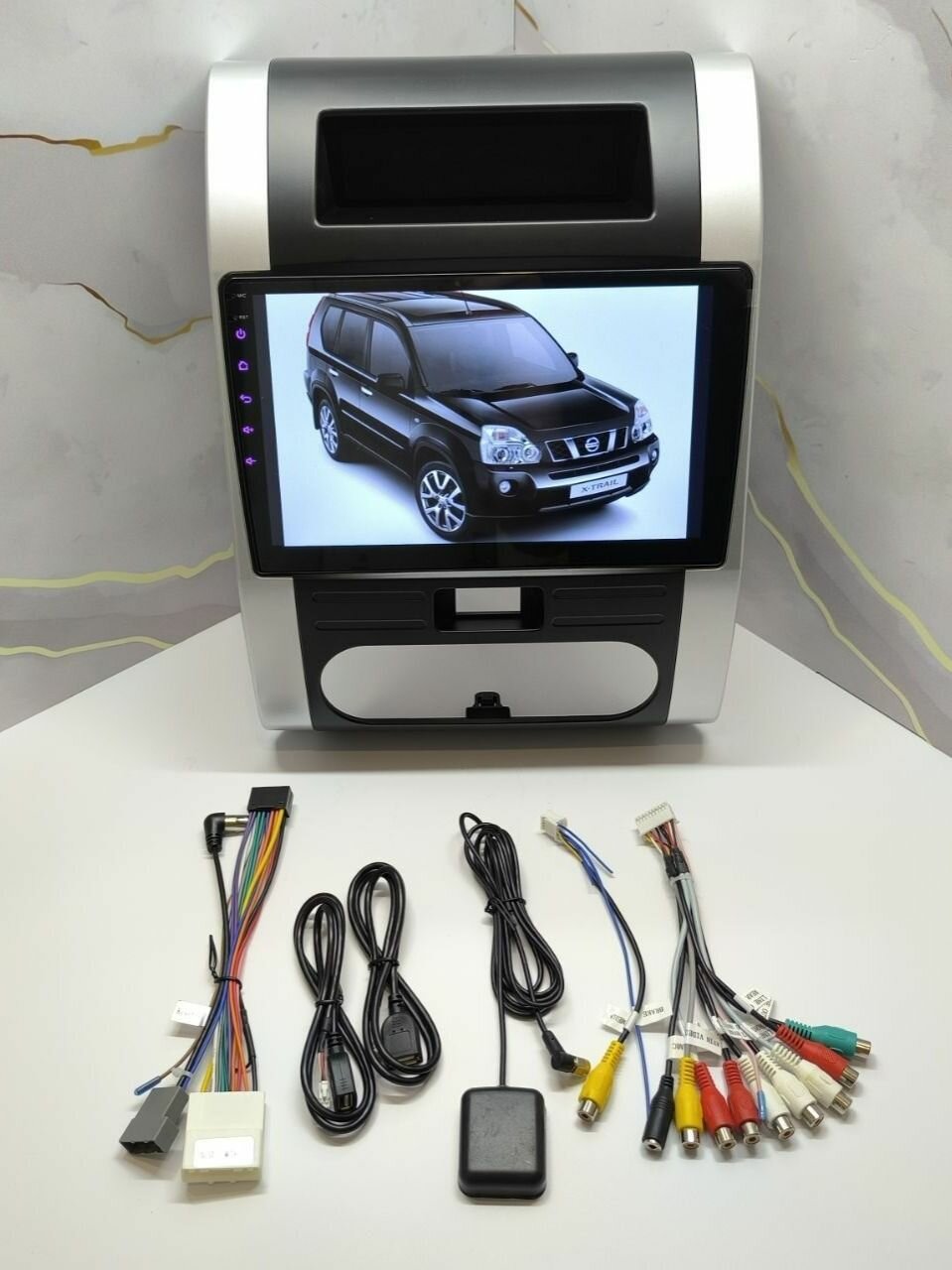 Магнитола Ниссан Х-трейл т31 андроид 10 дюймов 2+32гб, IPS экран 1280*720 / штатная магнитола Nissan X-trail / Xtrail T31 полный комплект для установки