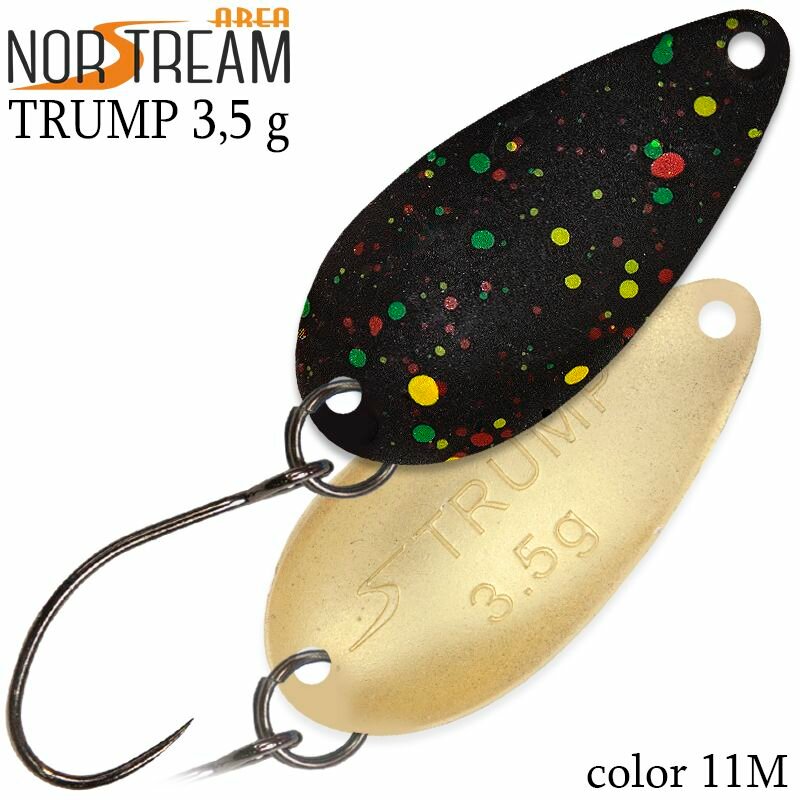 Блесна колеблющаяся на форель, щуку, окуня/ колебалка для летней и зимней ловли хищных рыб. Norstream TRUMP 3,5 г цв. 11M