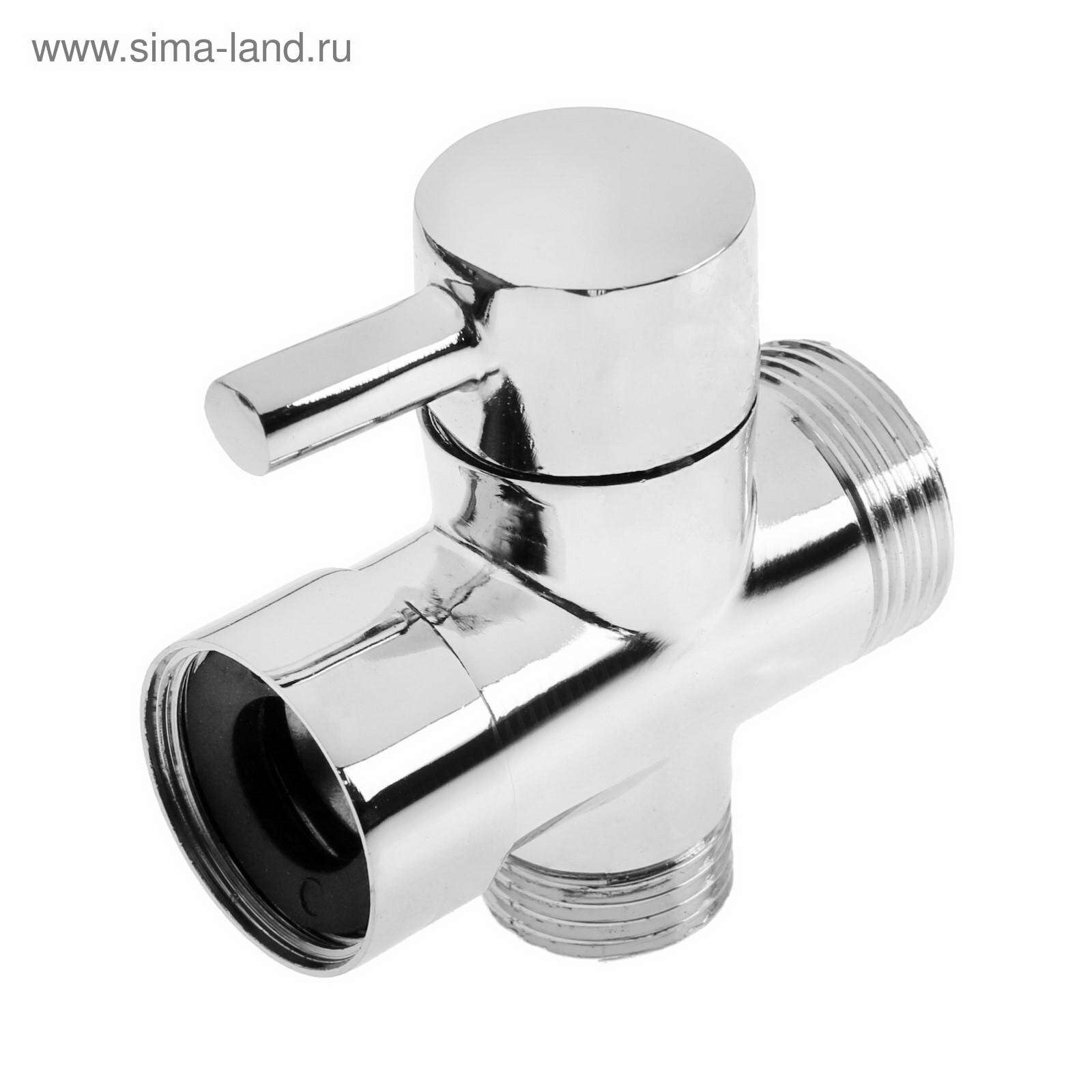 Дивертор Z742, для смесителя, корпус цинк, с круглой гайкой, цвет хром