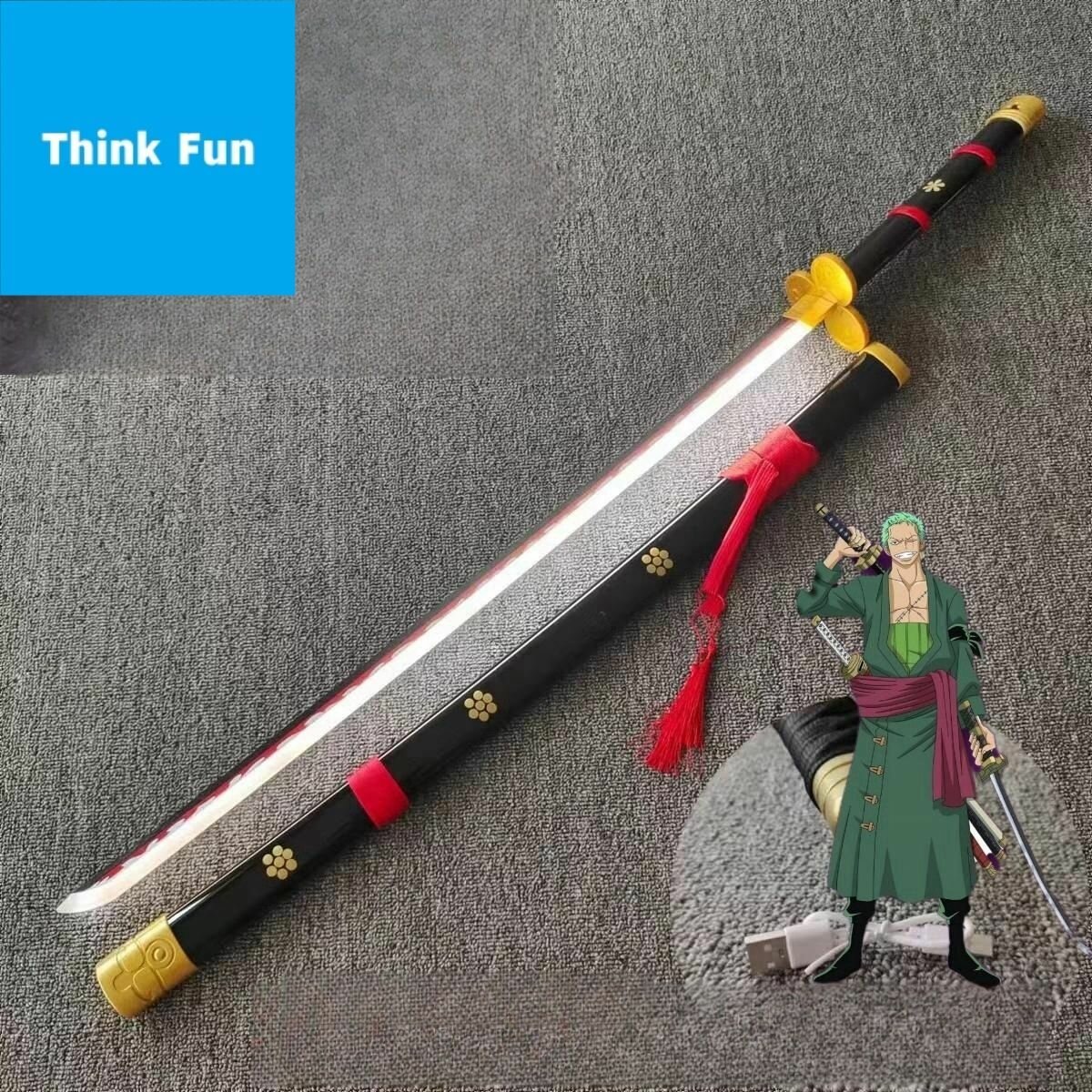 Катана из аниме(One Piece), Для косплей аниме и игрушки для мальчиков(104CM)/День детей/Хэллоуин/cosplay 104cm LED