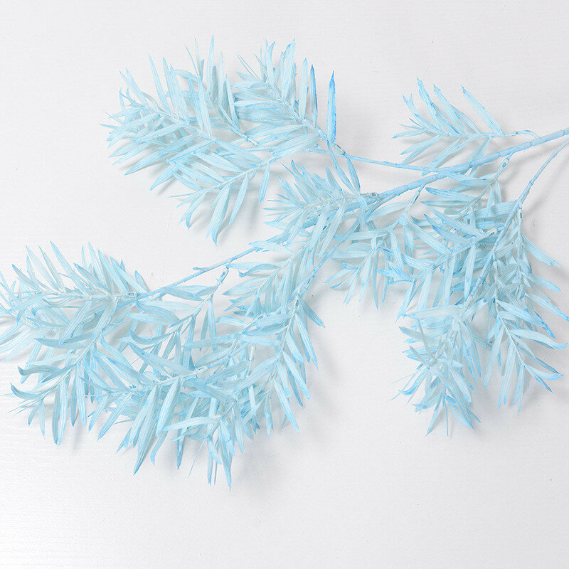 Декорация для свадьбы из бамбуковых листьев прочный материал для дома и мероприятия голубой