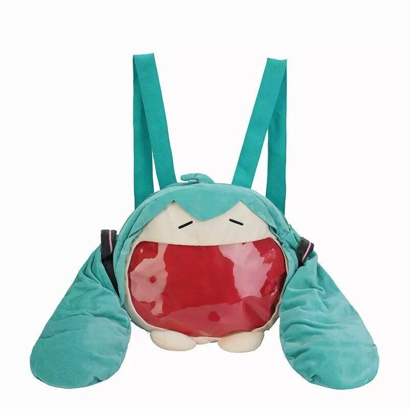 Hatsune miku anime plush rucksack with padded straps and room for 10in laptop for casual wear hatsune backpack