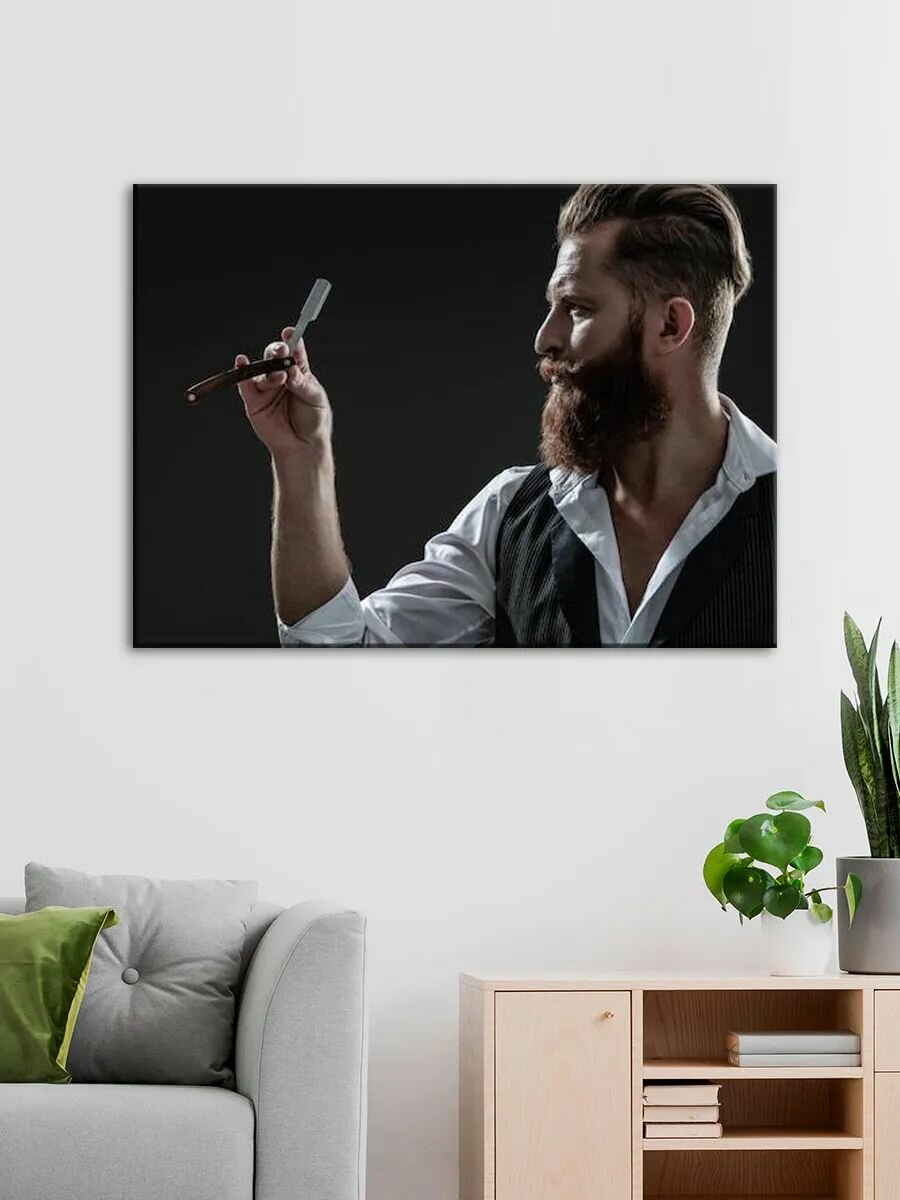 Картина на стену "Барбершоп", 70х50 см