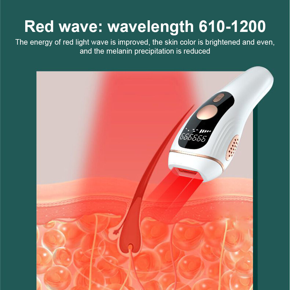 Домашний IPL аппарат для лазерной эпиляции 2-в-1, с режимом омоложения, 5 скоростей, для женщин и мужчин, с бритвой и очками