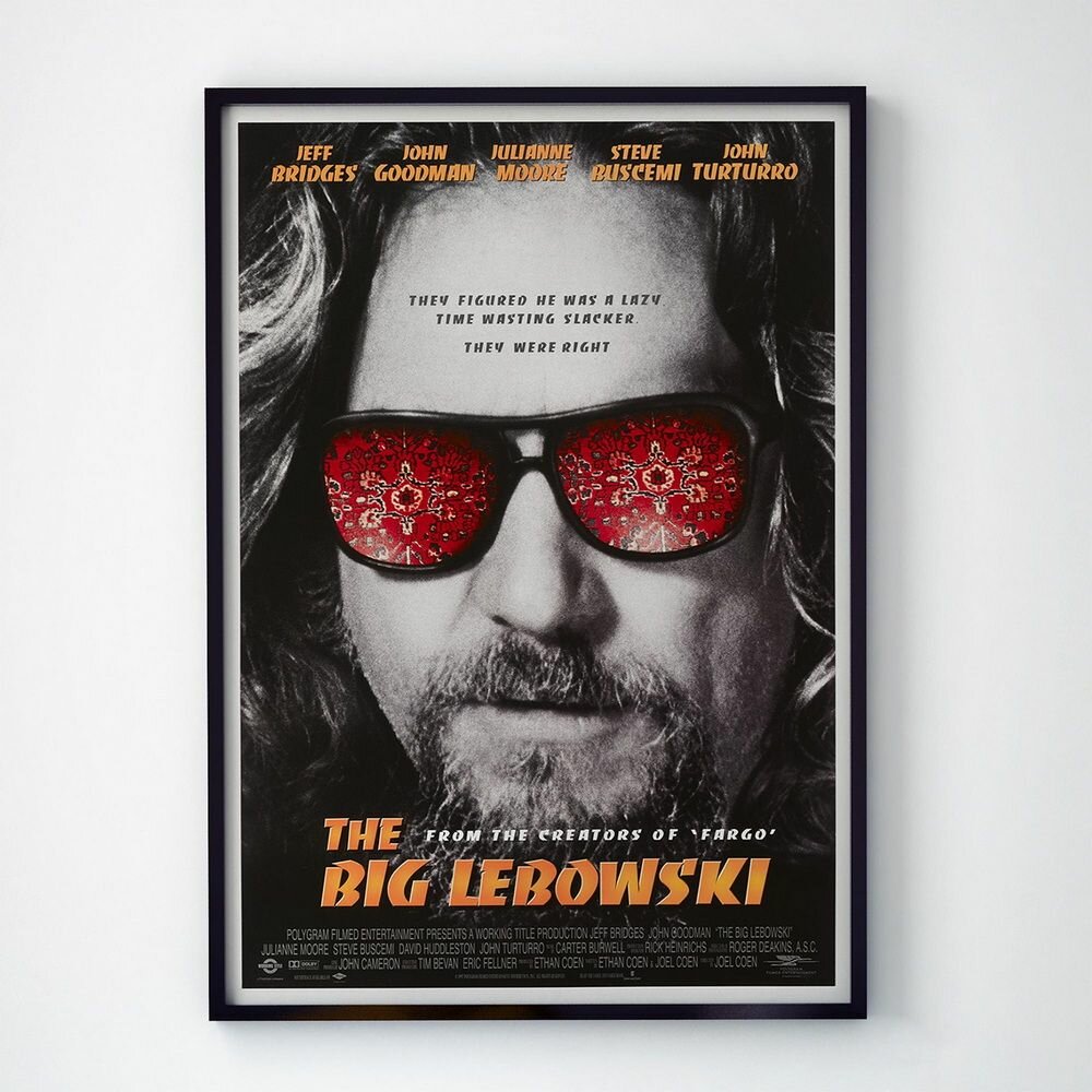 Плакат, постер Большой Лебовски (The Big Lebowski) на бумаге, размер 21х30см