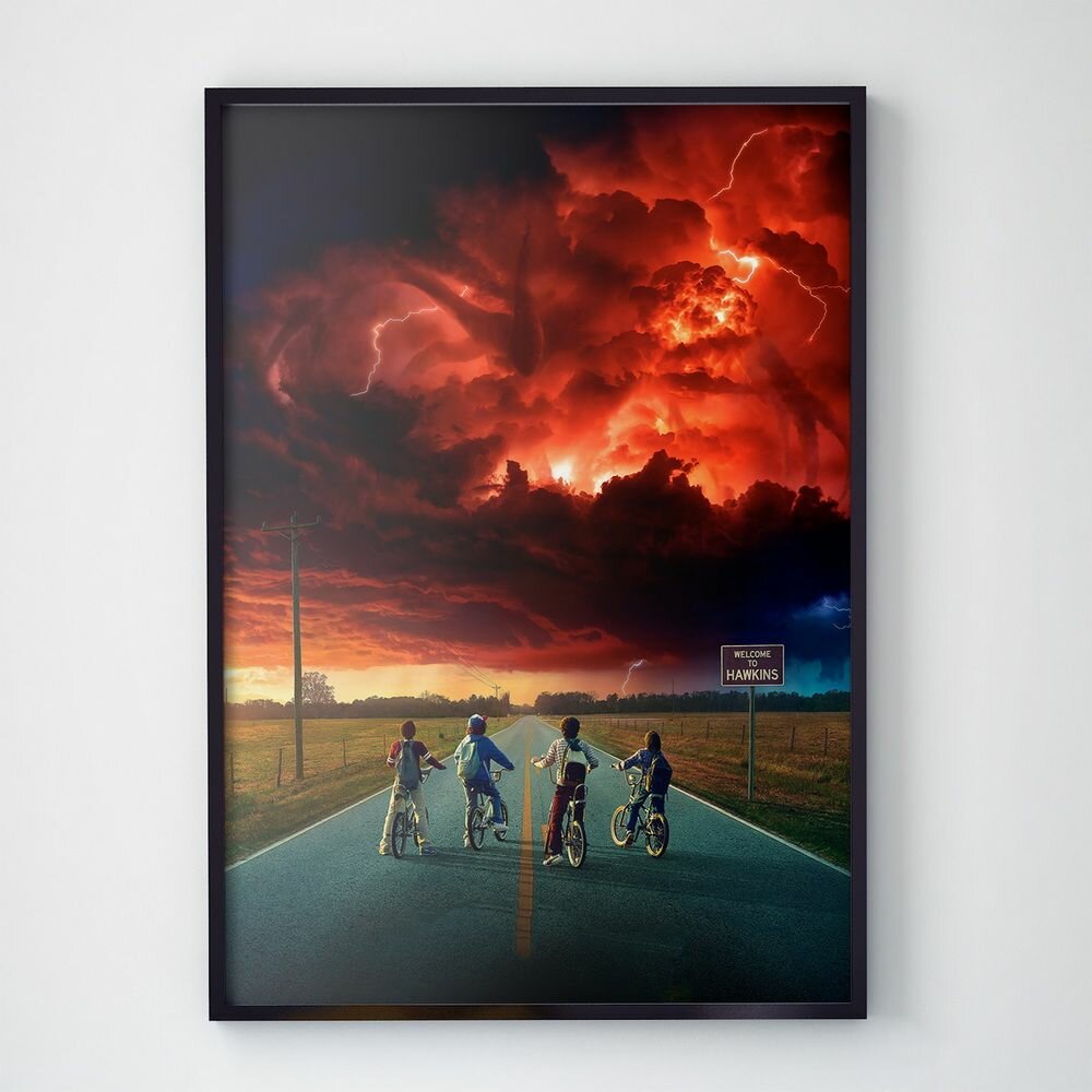 Плакат, постер Очень Странные Дела, Stranger Things на бумаге, размер 21х30см