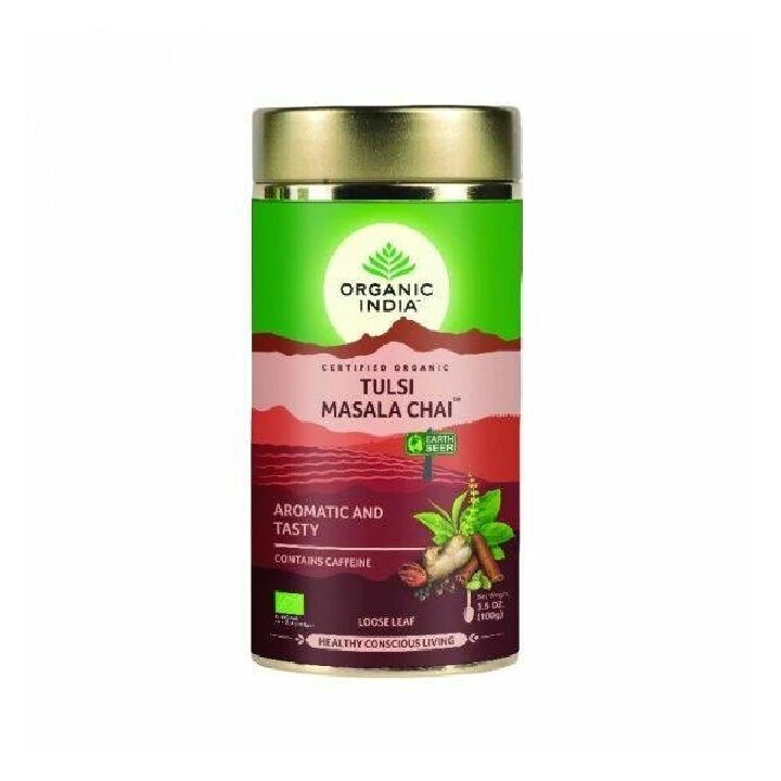 Чай тулси масала Tulsi Masala Organic India 100г (банка)