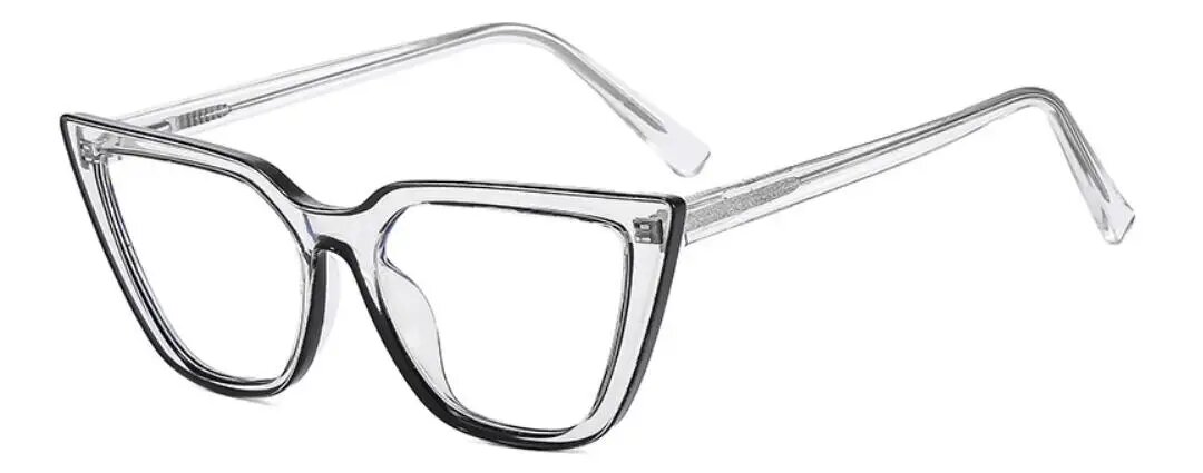 Женские очки Glocco кошачий глаз, Gray clear, рецепт 0
