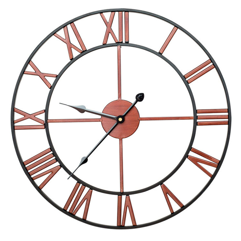 Часы настенные садовые, 40 см/16 дюймов, железные, с римскими цифрами