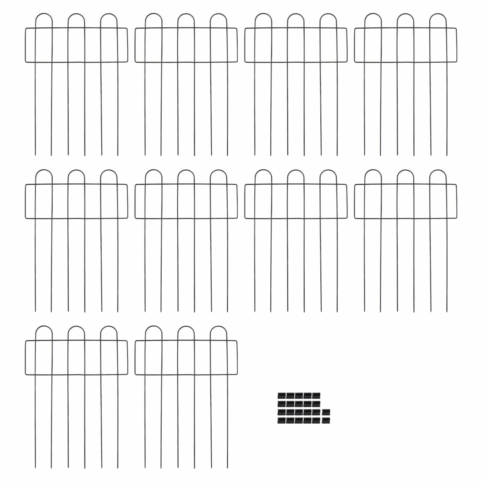 Декоративный садовый забор из железной металлической проволоки, садовый забор с колышками, ограждение от животных для окантовки клумб на открытом воздухе