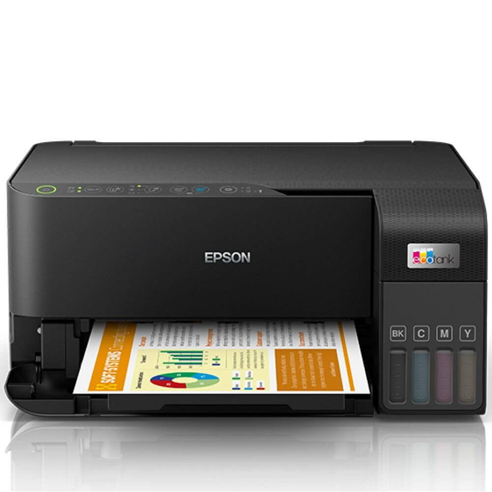 МФУ 3в1 Epson EcoTank L3550: цветной струйный принтер с СНПЧ и Wi-Fi, надежный принтер для компьютера