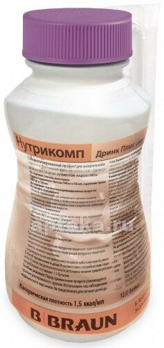 Нутрикомп дринк плюс 200 мл/шоколад/