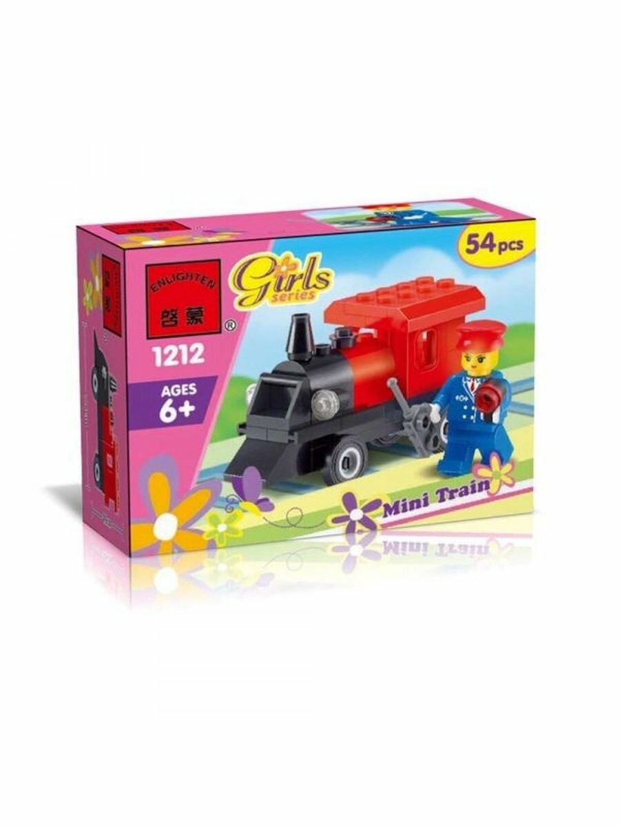 Конструктор Enlighten Brick Girl series 1212 Mini Train Мини поезд 54 детали