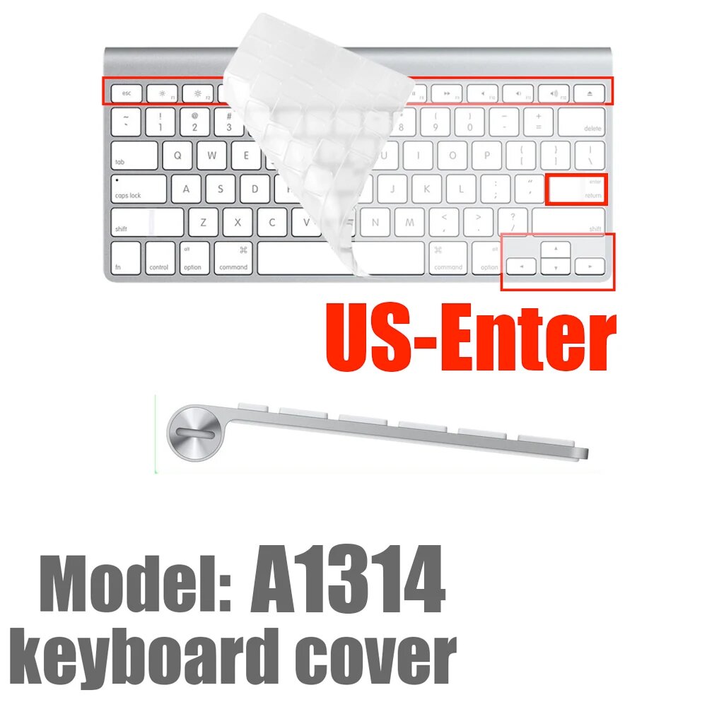 Силиконовый защитный чехол для клавиатуры Apple Magic keyboard, беспроводная клавиатура 1843 A1644 A2520 A1314 A2449, аксессуары для настольного ПК