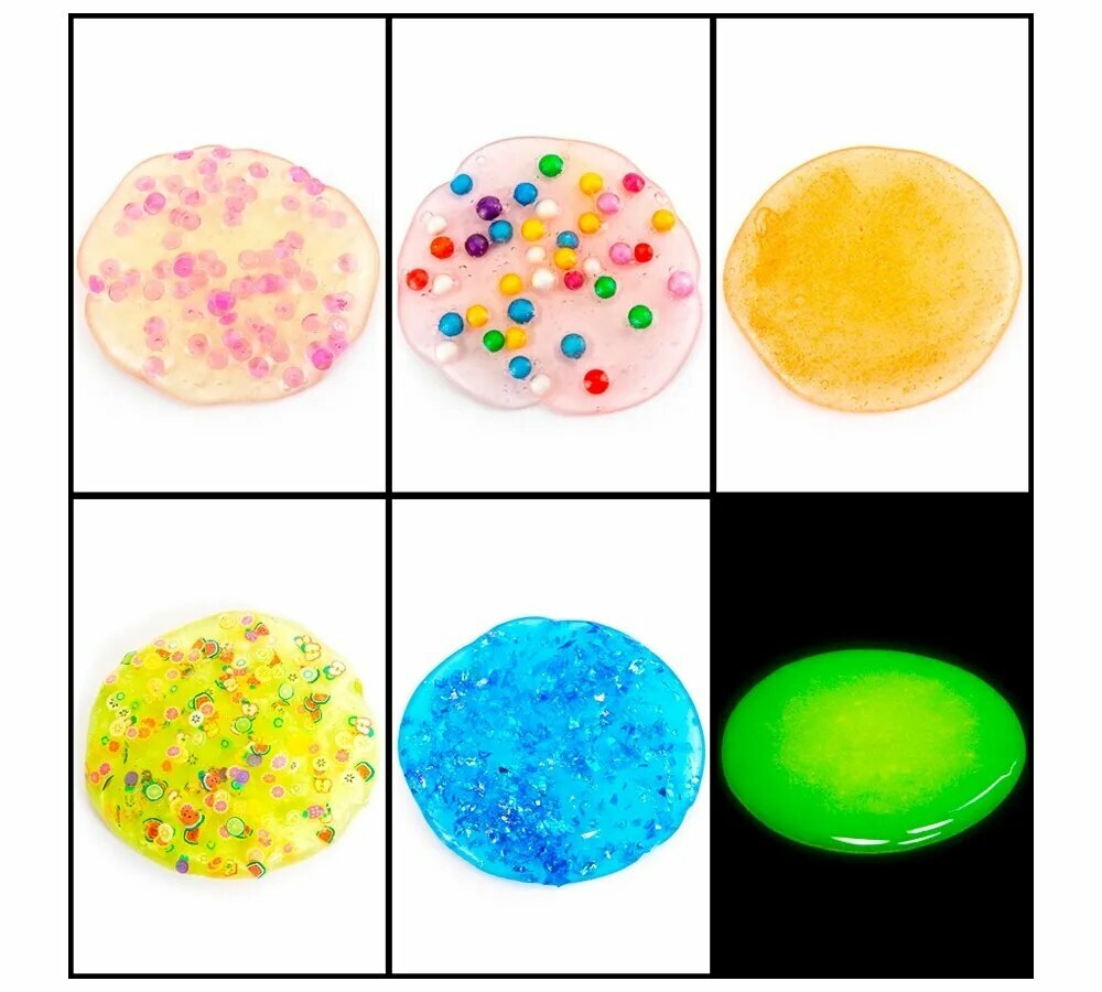 Прозрачные Слаймы с добавками SLK-B-1, Джик-турбо, 46 предметов