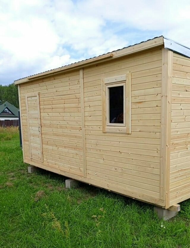 Бытовка хозблок 6 метров, утепление, блоки под бытовку, ступени
