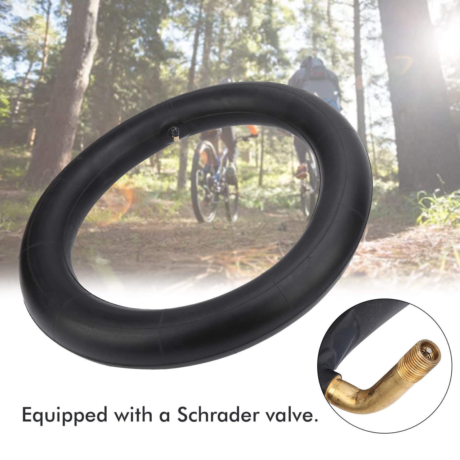 3.00 12 Камера мотоцикла с изогнутым клапаном Утолщенная бутилкаучуковая камера для мотоцикла для бездорожья