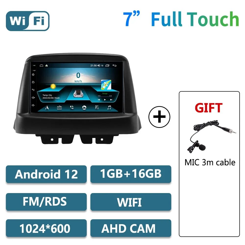 Автомагнитола 7 дюймов, 2 Din, Android для FIAT Doblo 2002-2017, стереомагнитола, головное устройство, навигация, Авторадио для Carplay Auto, X1-1G 16G-A