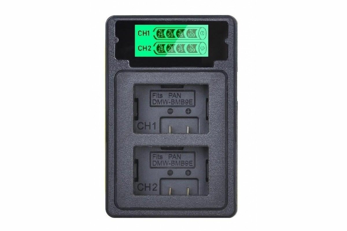 Двойное зарядное устройство USB-LCD-DMWBMB9E Micro и Type-C USB Dual charger с дисплеем