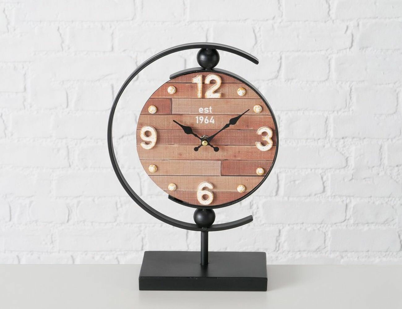 Настольные часы металлен, металл, дерево, 33х26 см, Boltze 2040592