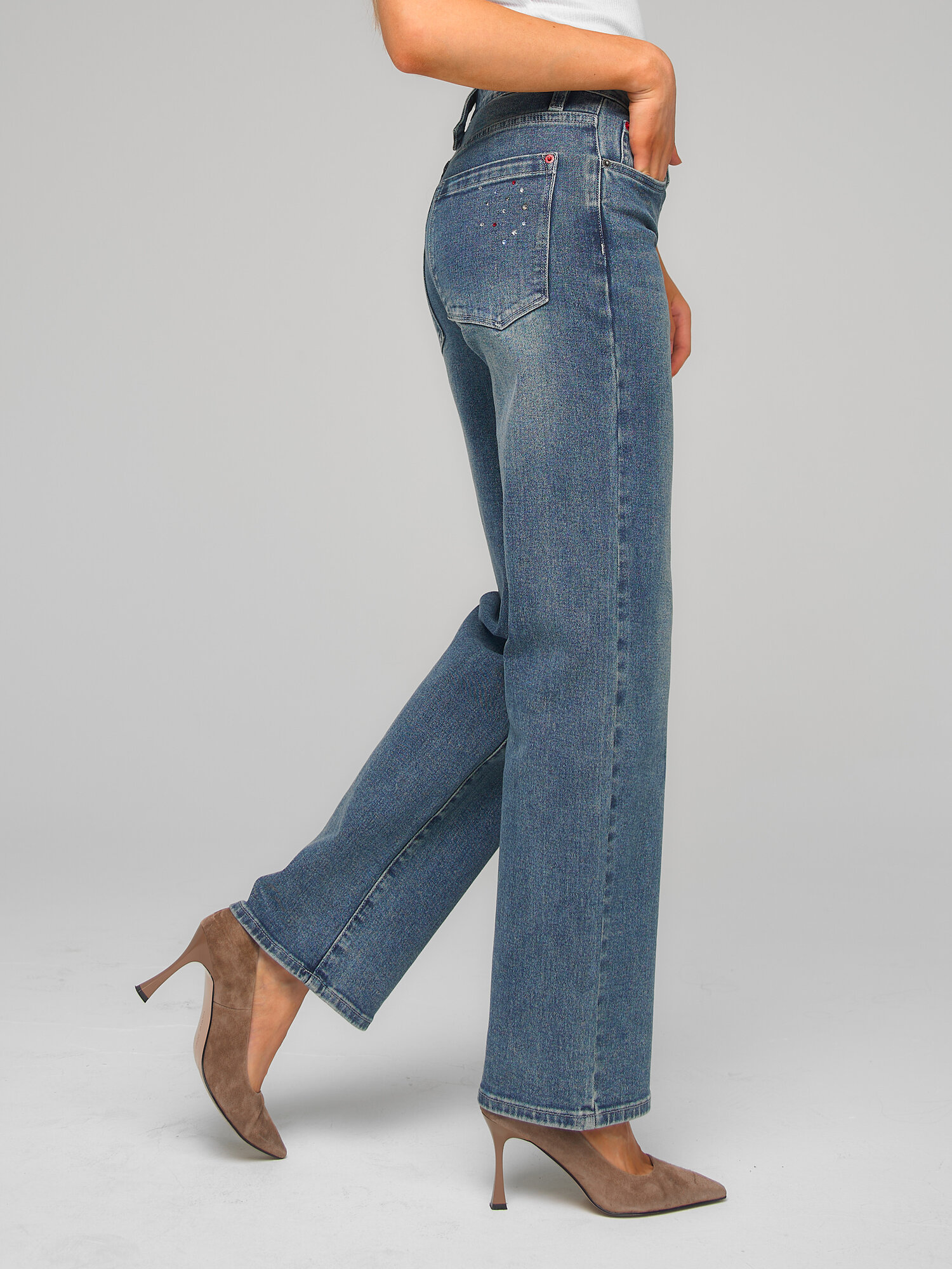 Джинсы широкие 