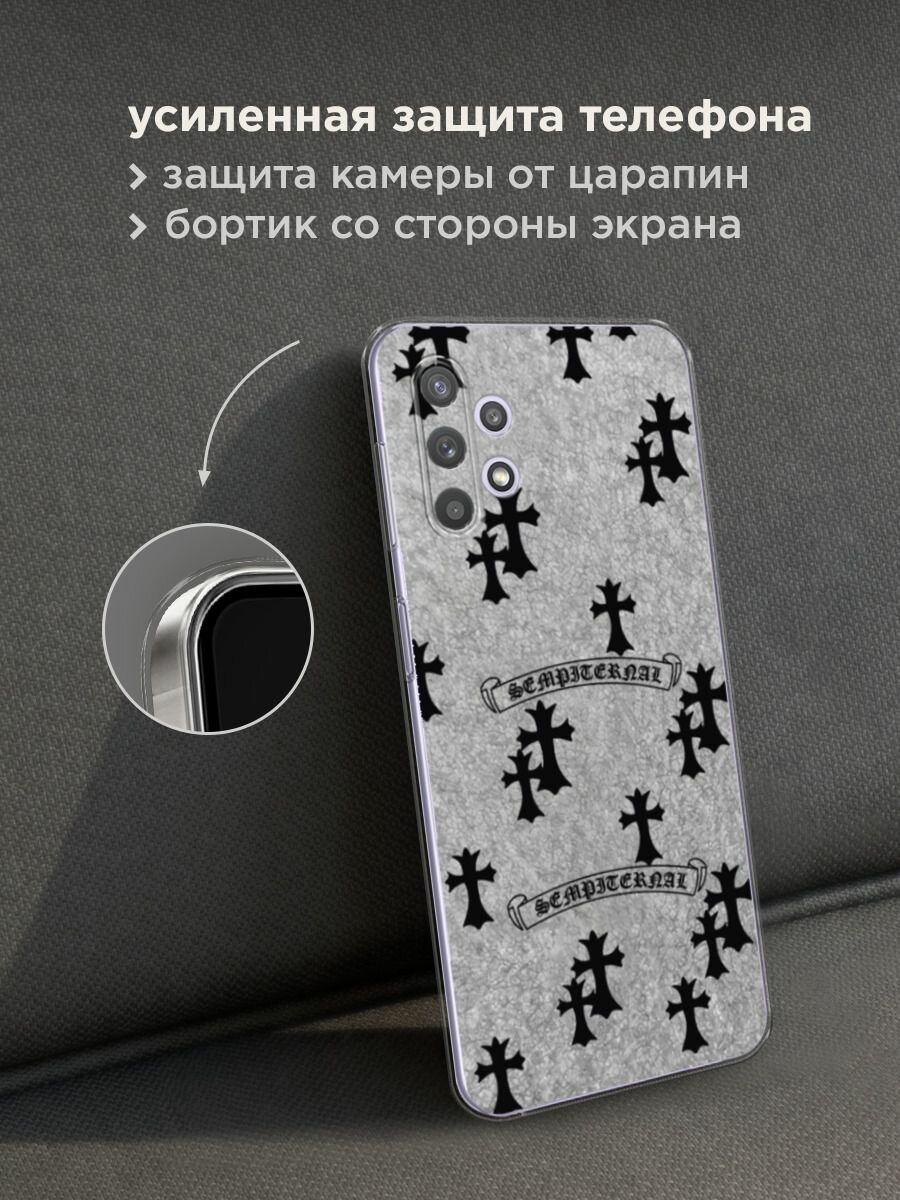 Чехол на Samsung Galaxy A32 / Самсунг Галакси А32 с принтом "Кресты паттерн 3" — фото 1
