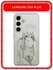Чехол на Samsung Galaxy S24 Plus / Самсунг S24 Plus с принтом "Аниме рисунок чёр...