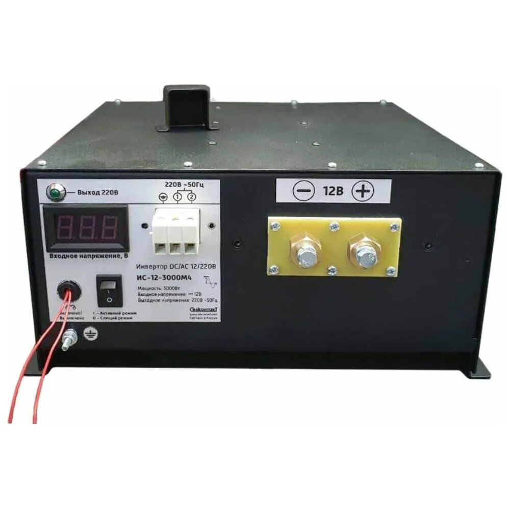 Сибконтакт Инвертор ИС-12-3000М4 преобразователь напряжения DC/AC 12/220В 3000Вт Я000009676
