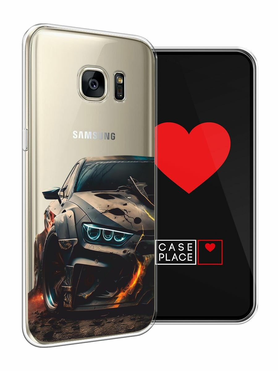 Чехол на Samsung Galaxy S7 / Самсунг Галакси С 7 с принтом "На износ", прозрачный — фото 1
