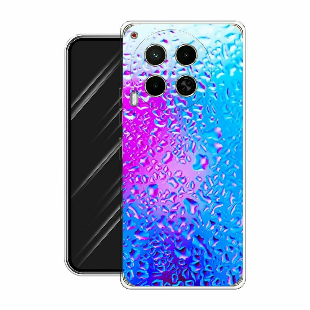 Чехол на Tecno Camon 30 5G / Текно Камон 30 5G с принтом "Капли на стекле" — фото 1