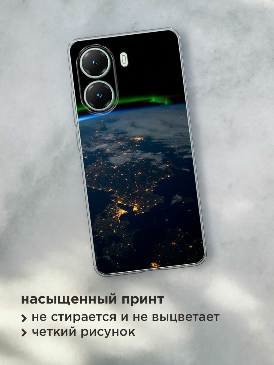 Чехол на Poco X7 Pro / Поко X7 Про с принтом "Земля из космоса" — фото 1