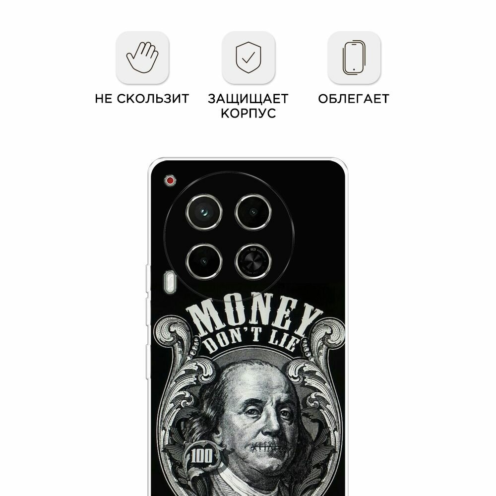 Чехол на Tecno Camon 30 5G / Текно Камон 30 5G с принтом Money dont lie — фото 1