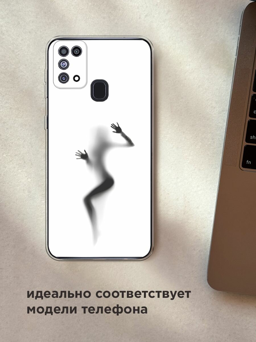 Чехол на Samsung Galaxy M31 / Самсунг Галакси М31 с принтом "Девушка в душе" — фото 1
