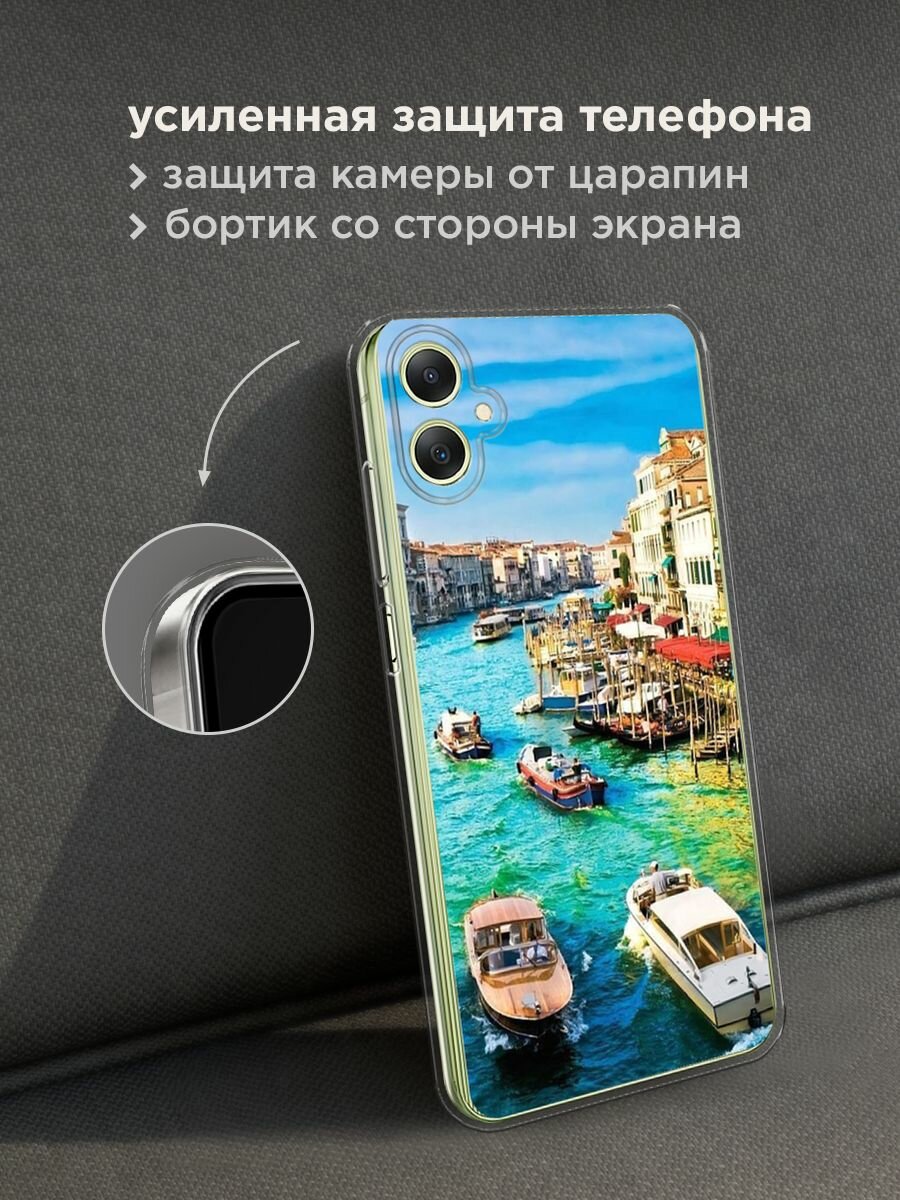 Чехол на Samsung Galaxy A06 / Самсунг Галакси А06 с принтом "Каналы Венеции" — фото 1