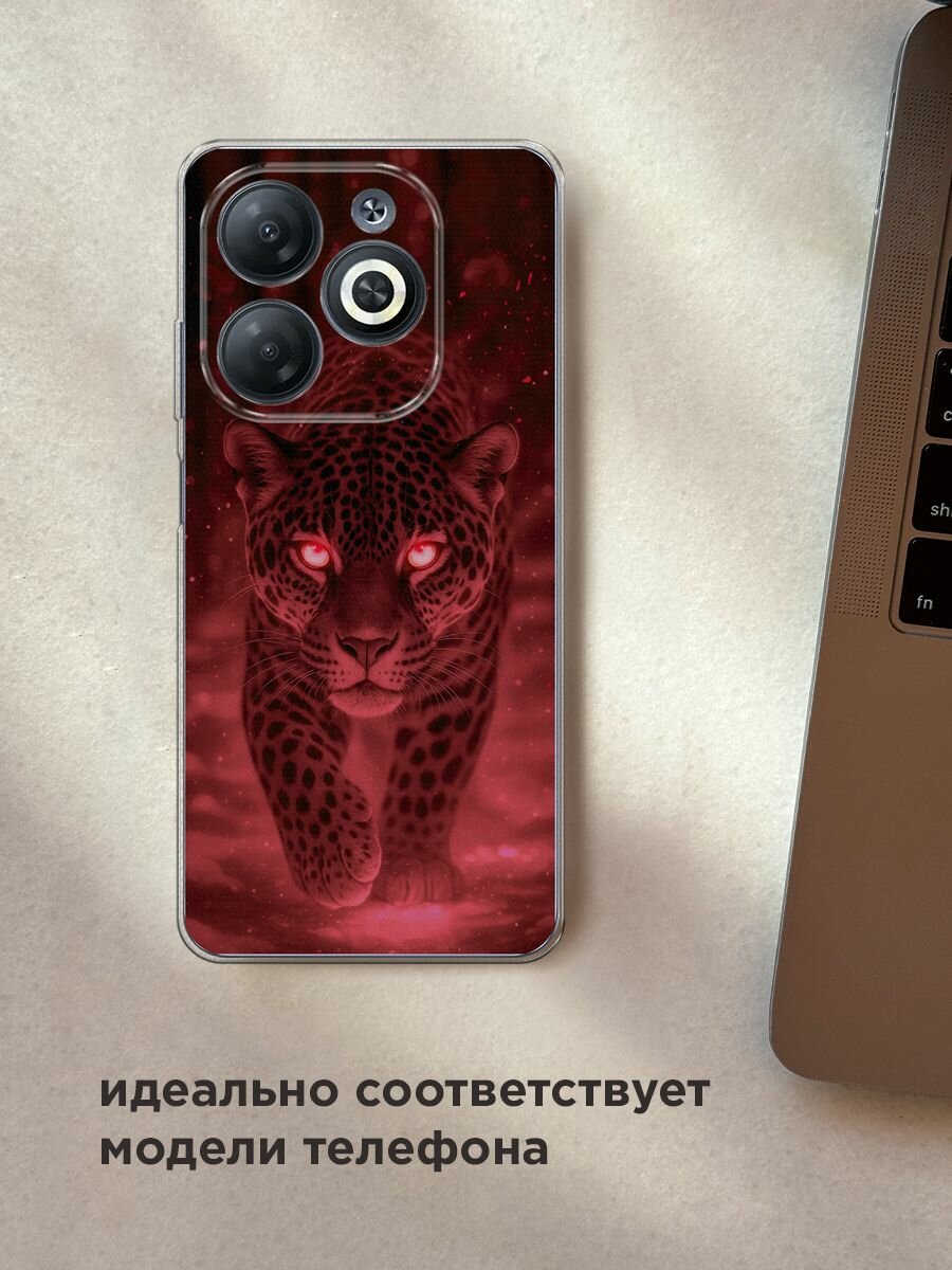 Чехол на Infinix Smart 8 Plus / Инфиникс Смарт 8 Плюс с принтом "Магический леопард" — фото 1
