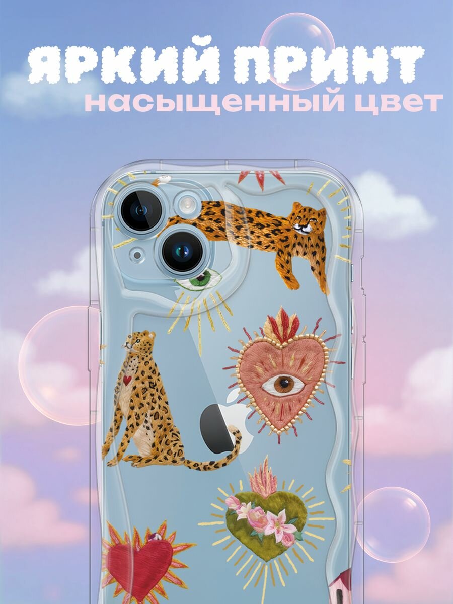 Чехол на Apple iPhone 14 / Айфон 14 с принтом "Сюрреализм паттерн" — фото 1