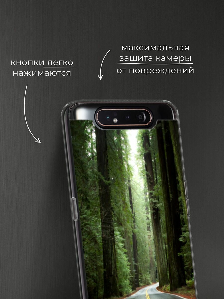 Чехол на Samsung Galaxy A80 / Самсунг Гэлакси A80 с принтом "Лес 17" — фото 1