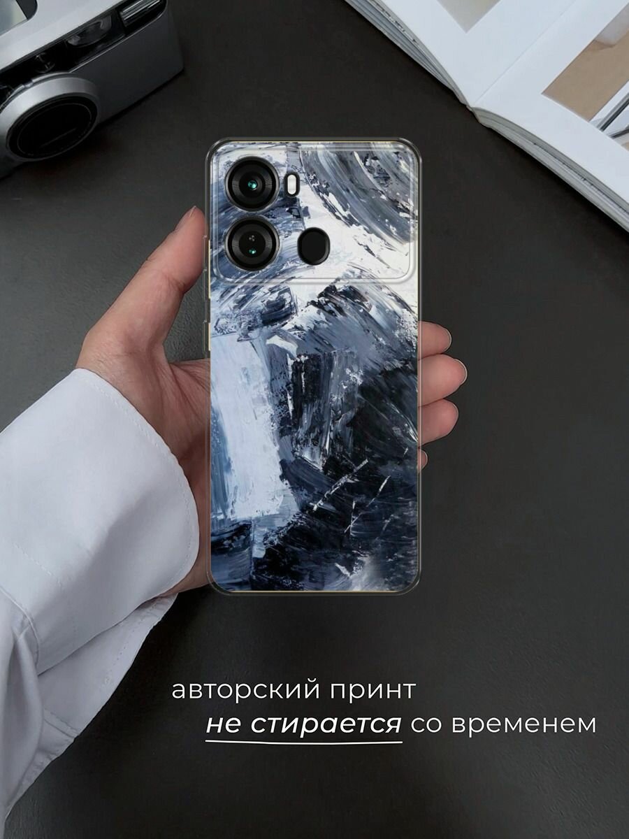 Чехол на Itel P40 / Ител P40 с принтом "Абстракция живопись" — фото 1