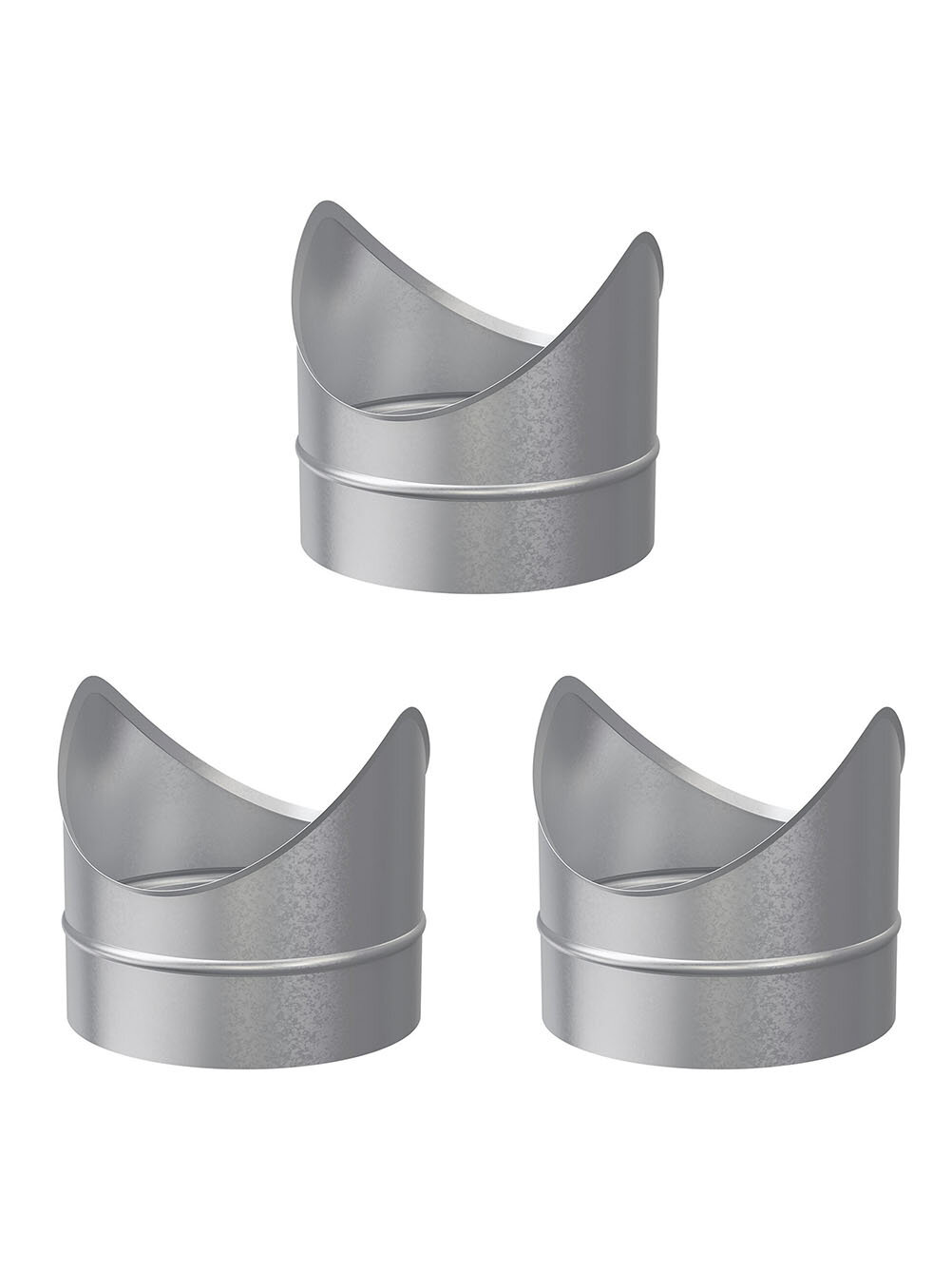 Врезка для круглых воздуховодов d200х200 мм оцинкованная (3 шт.)