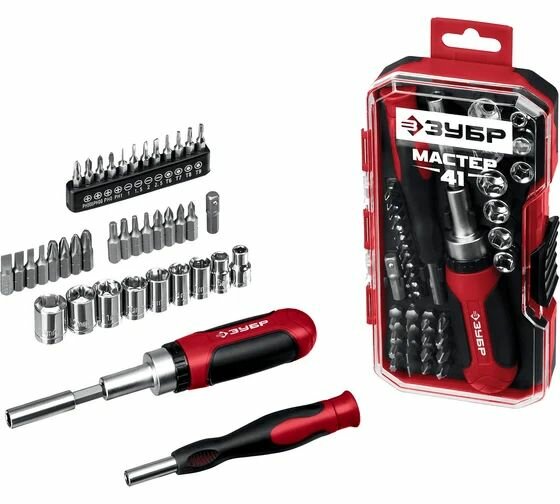 Набор отвертка с насадками ЗУБР Мастер 41 41 шт.