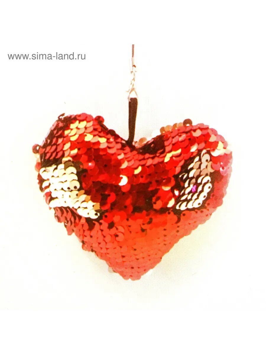 Набор для создания подвески из ткани "Сердечко", с пайетками