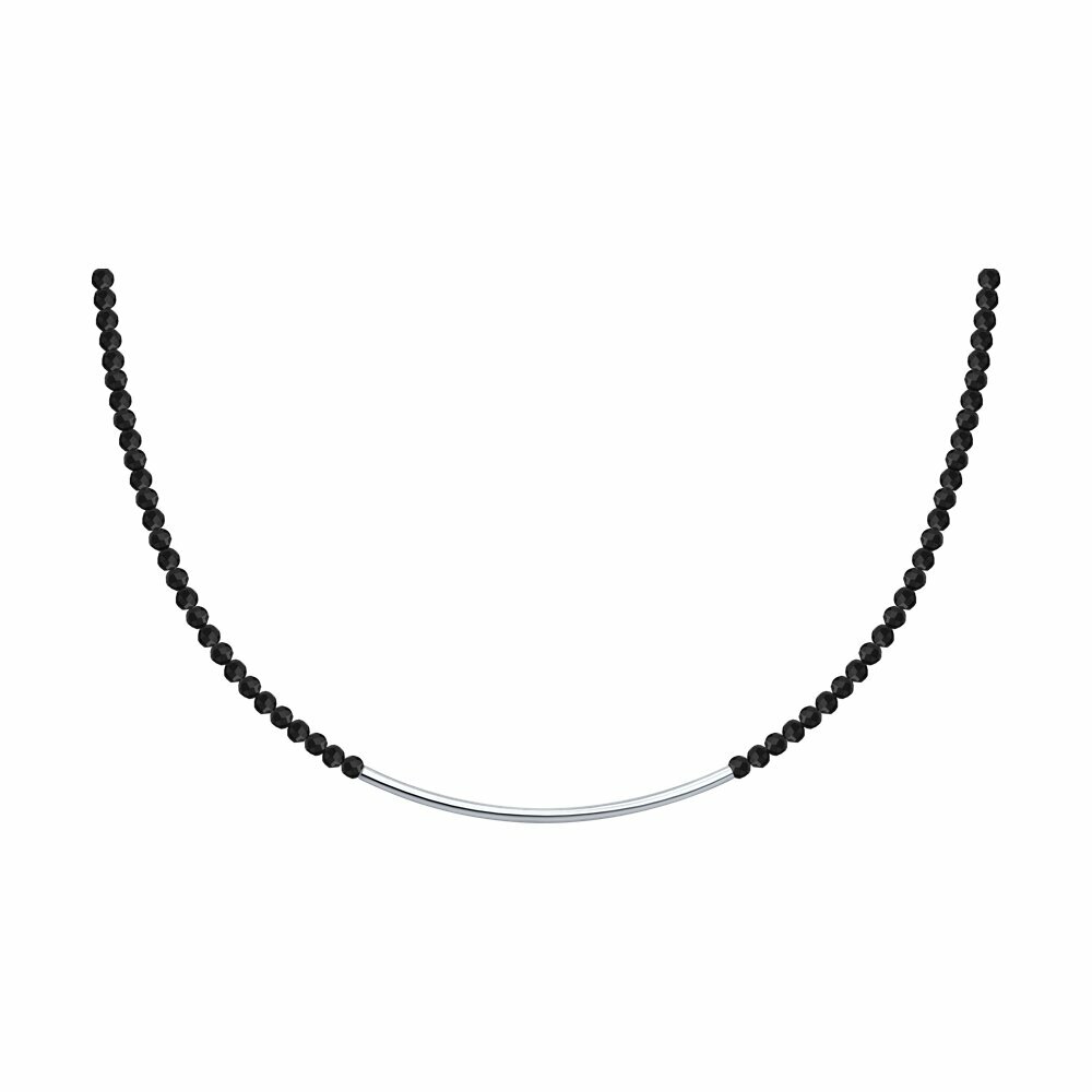 Колье, серебро, 925 проба, родирование, шпинель