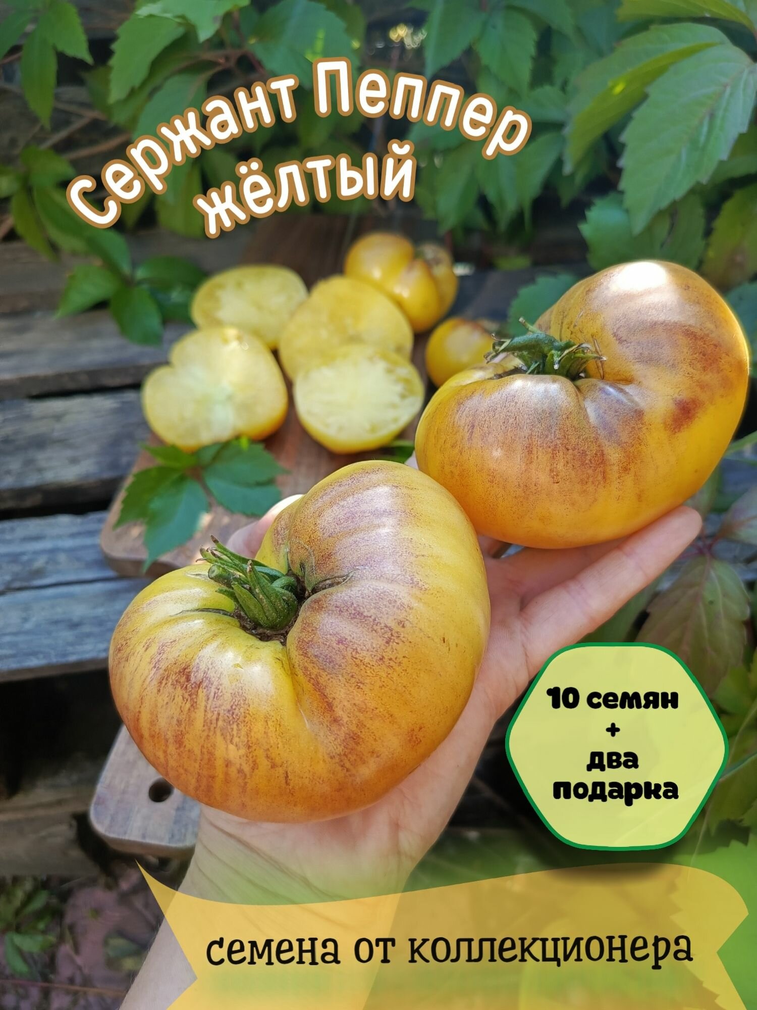 "Сержант Пеппер жёлтый", селекция Татьяны Наглэ, Латвия, семена томатов