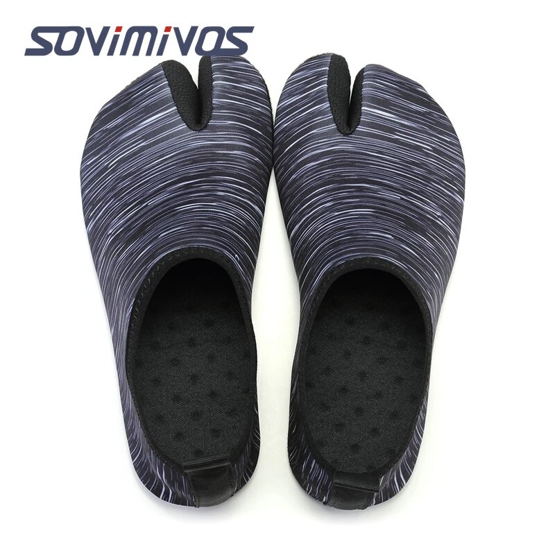 Акватуфли унисекс, носки для плавания и дайвинга, летние пляжные сандалии, плоская подошва, Нескользящие кроссовки, носки, тапочки для женщин и мужчин, 42-43, Темно-синий, Мужской