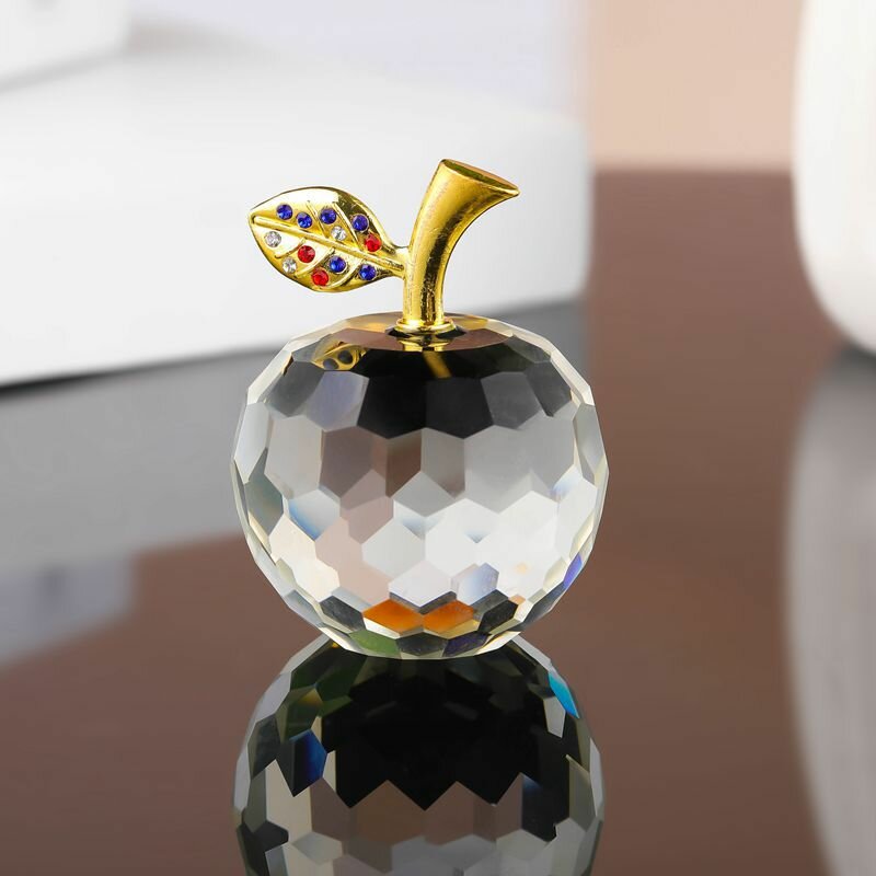 Хрустальные яблочные украшения для домашнего декора