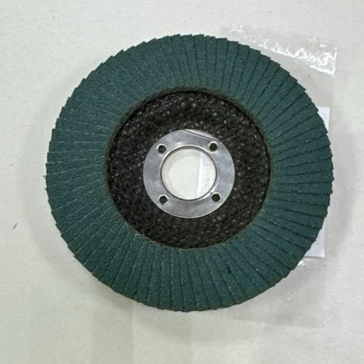 Круг шлифовальный ушм-болгарки зачистной лепестковый 115х22мм P 60-Z циркониевый твердый зеленый кратон