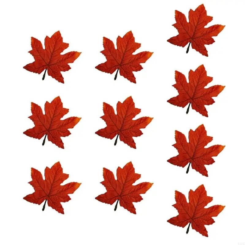 Набор из 10 искусственных кленовых листьев из полиэстера for Style E