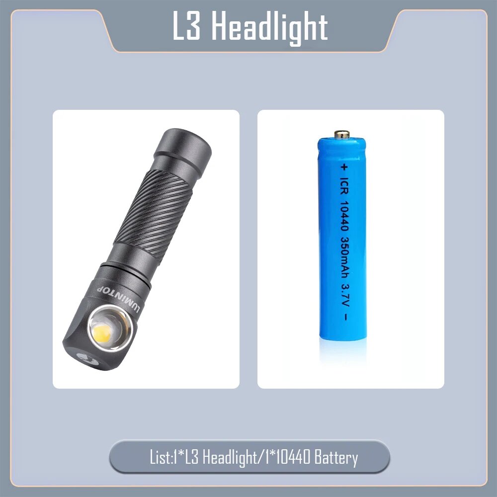 LUMINTOP EDC Налобный фонарь 400 люмен Grey with battery