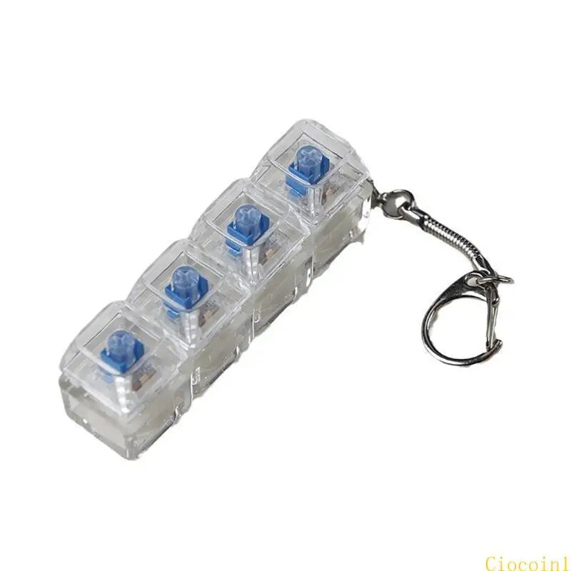 Механические переключатели клавиатуры, тестер, брелок, игрушка со светодиодной подсветкой, четкое нажатие и полупрозрачные цветные колпачки для клавиш