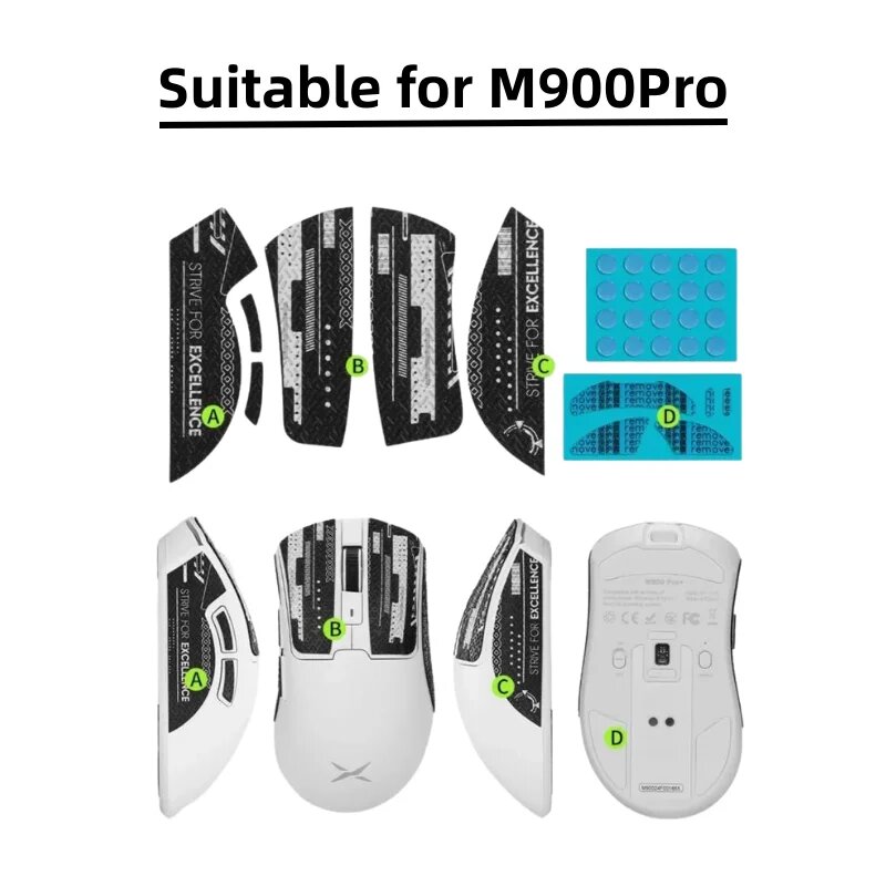 Набор аксессуаров для мыши Delux M900Pro Белый, For M900Pro